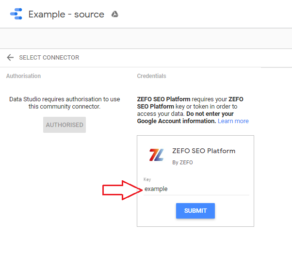 Connecting ZEFO to Data Studio - ZEFO Online SEO Software